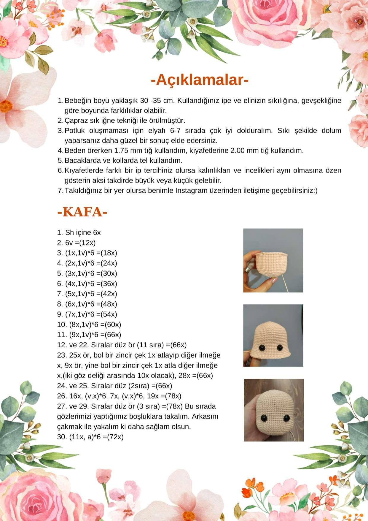 Mila Doll Crochet Pattern - Amigurumi Girl Doll Tutorial with Materials ...