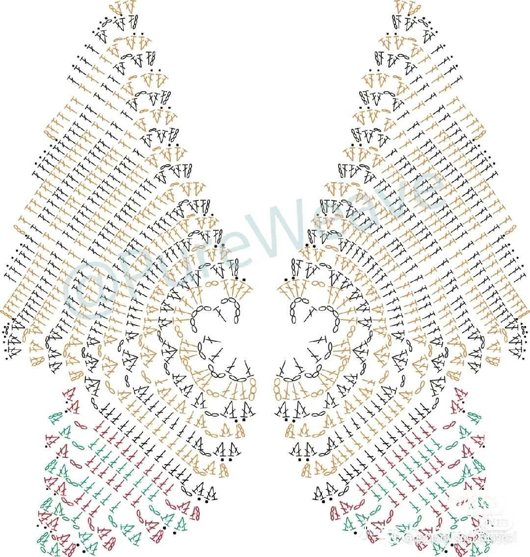 Pastel Yellow and Pink Crochet Flower Top Flat Chart Pattern | HandmadeV