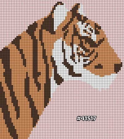 Pixel Art Crochet Patterns: Heart Paw, Bird, Moth, Squirrel & Tiger ...