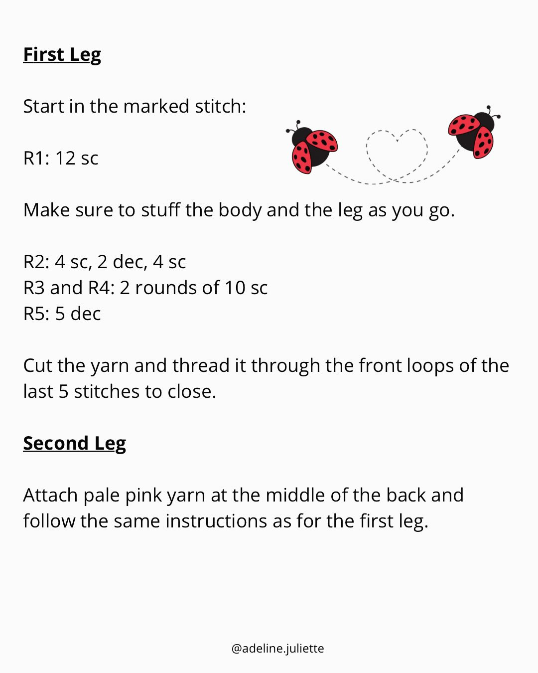Free Crochet Amigurumi Ladybug Doll Pattern - Part 1 Materials & Intro ...