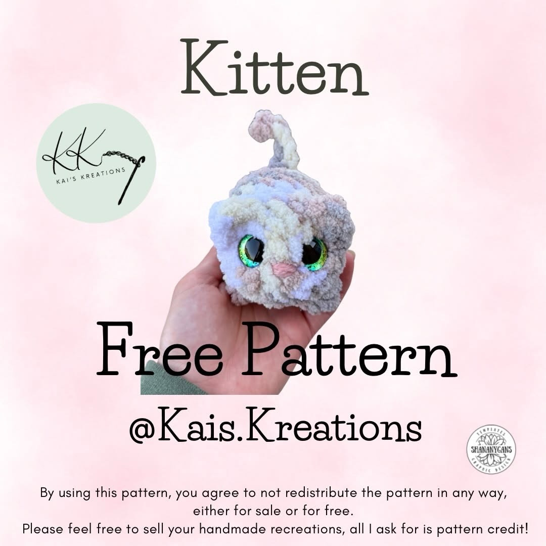 Free Crochet Kitten Pattern: Cute Amigurumi Cat Tutorial with Bobble ...