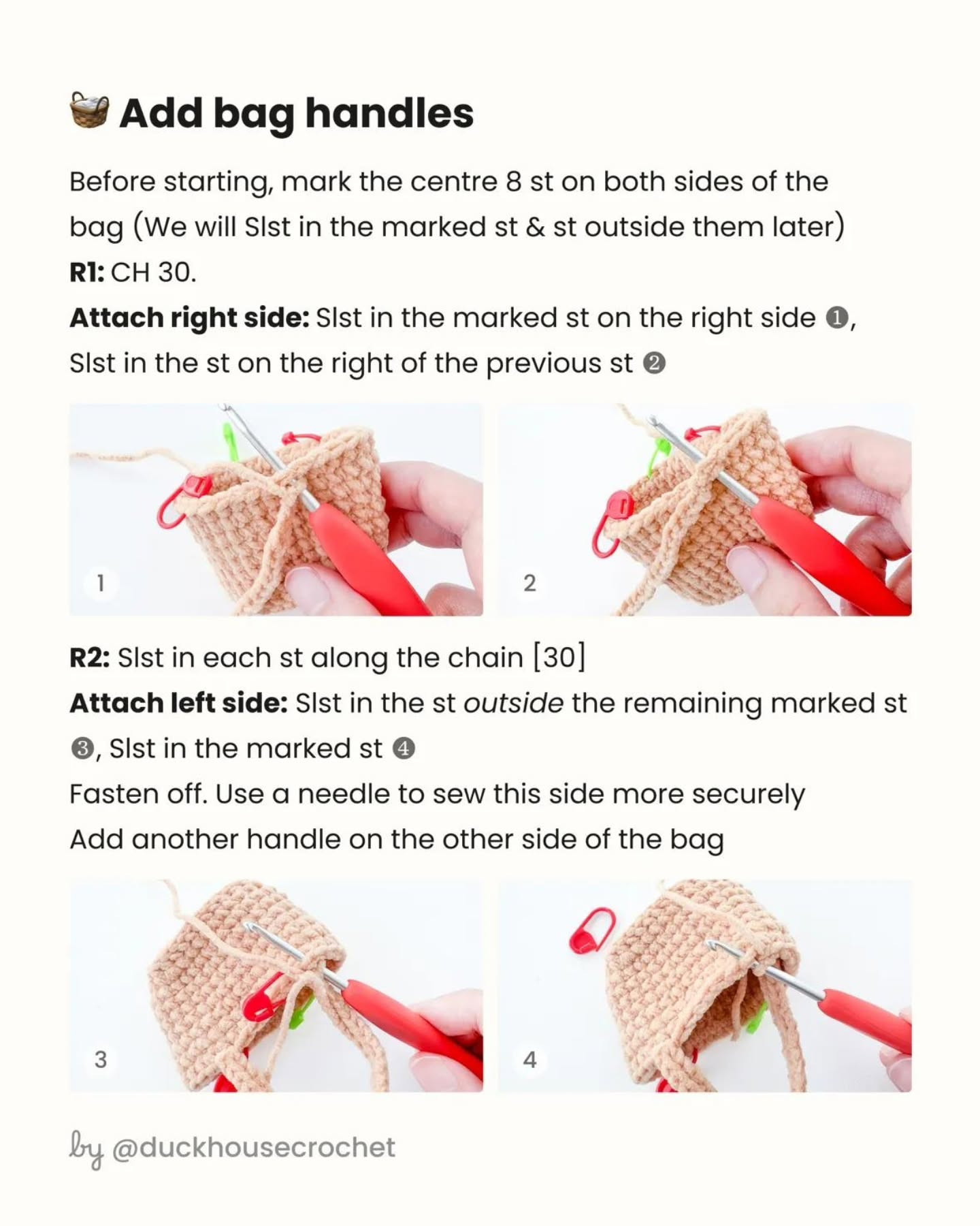 Free Crochet Pattern: Cute Pastel Flower Basket with Baguette by ...